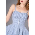 Robe vichy bleue 1950, robe pinup vichy