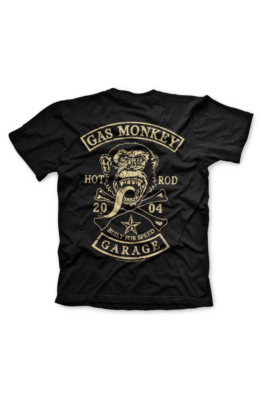 T shirt gas monkey big patch-gas monkey officiel