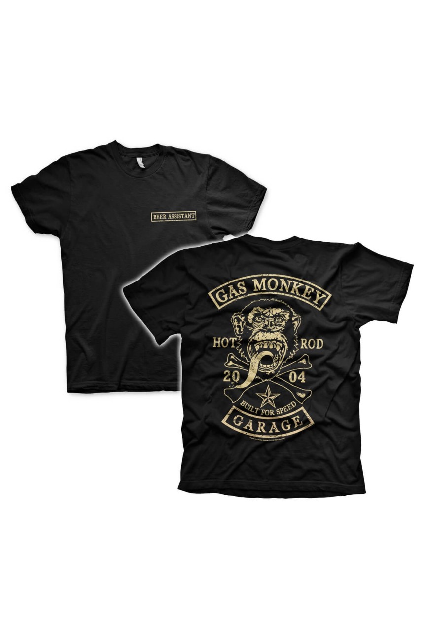 T shirt gas monkey big patch-gas monkey officiel