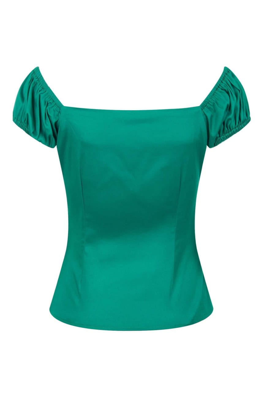 Haut années 50 vert-Top vintage vert dolores