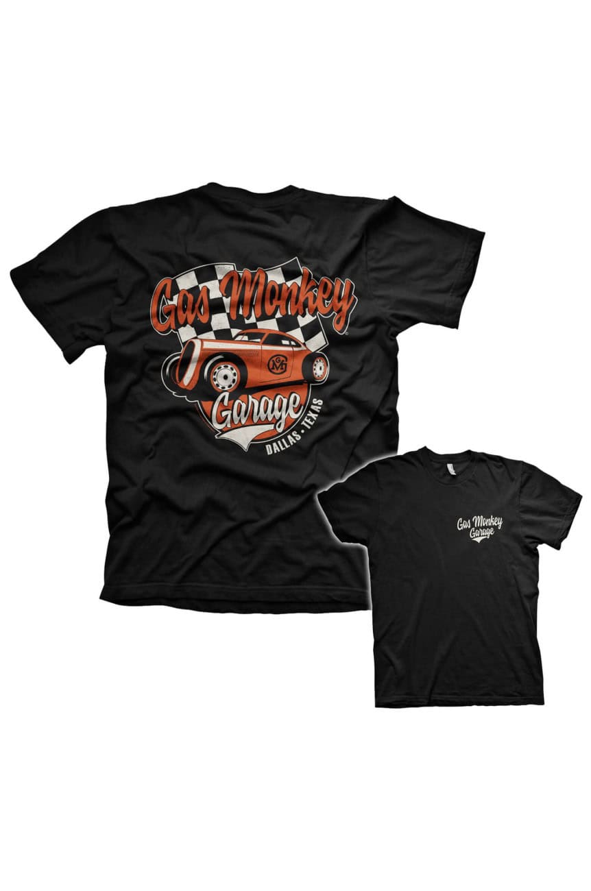 Tee shirt gas monkey garage racing imprimé dos