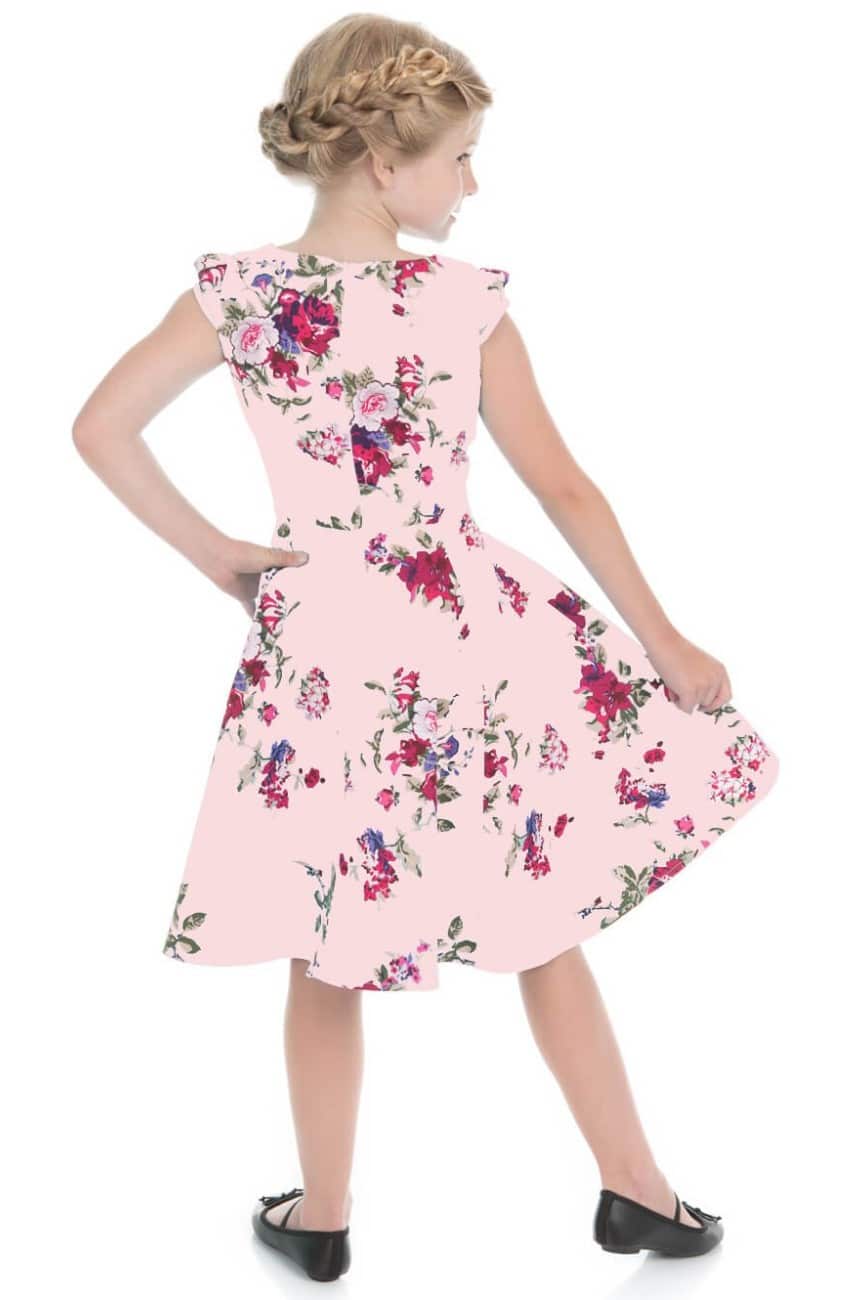 Robe vintage enfant rose