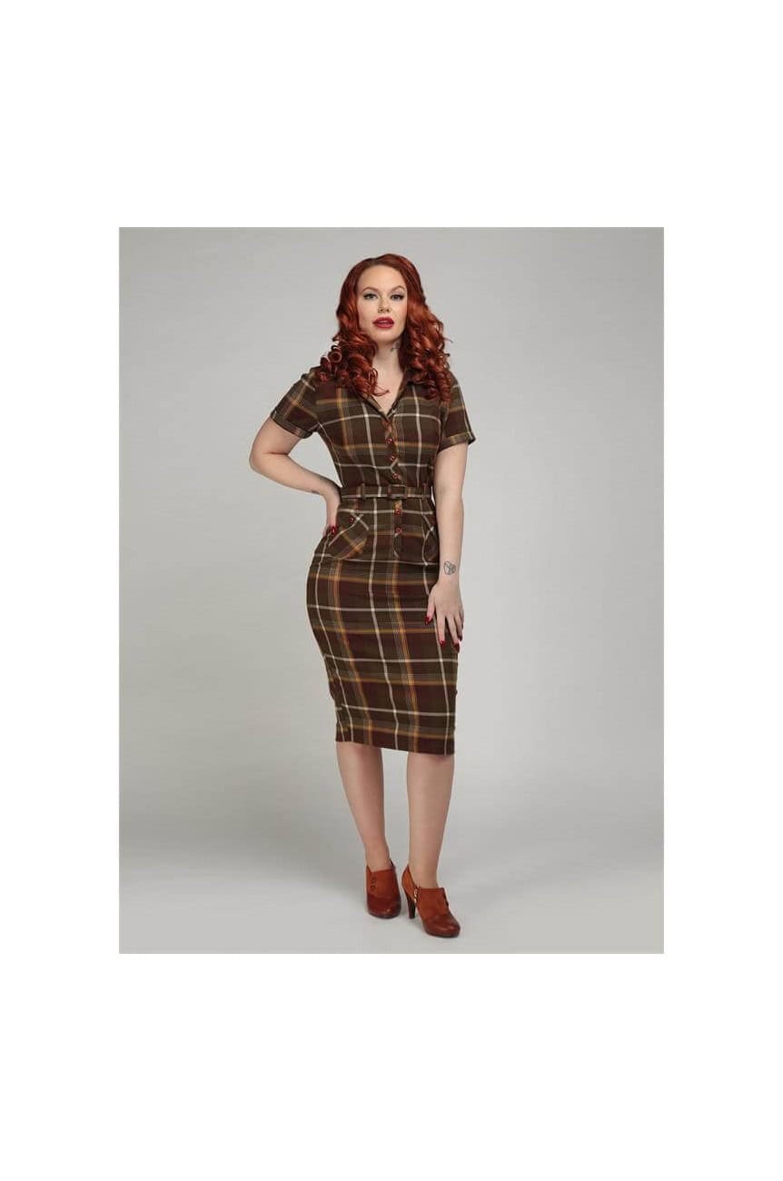 Robe crayon écossais tartan collectif