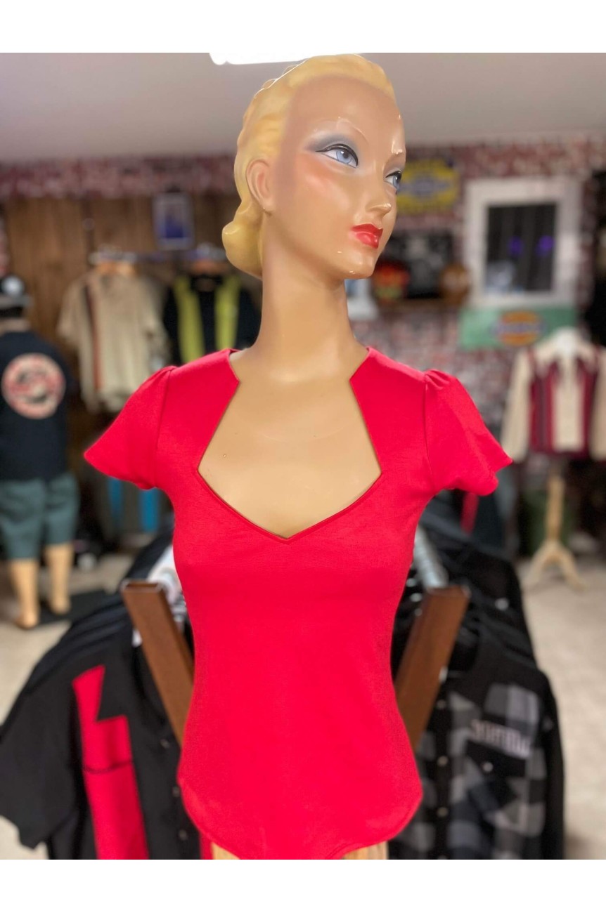 Top vintage rouge Steady clothing femme