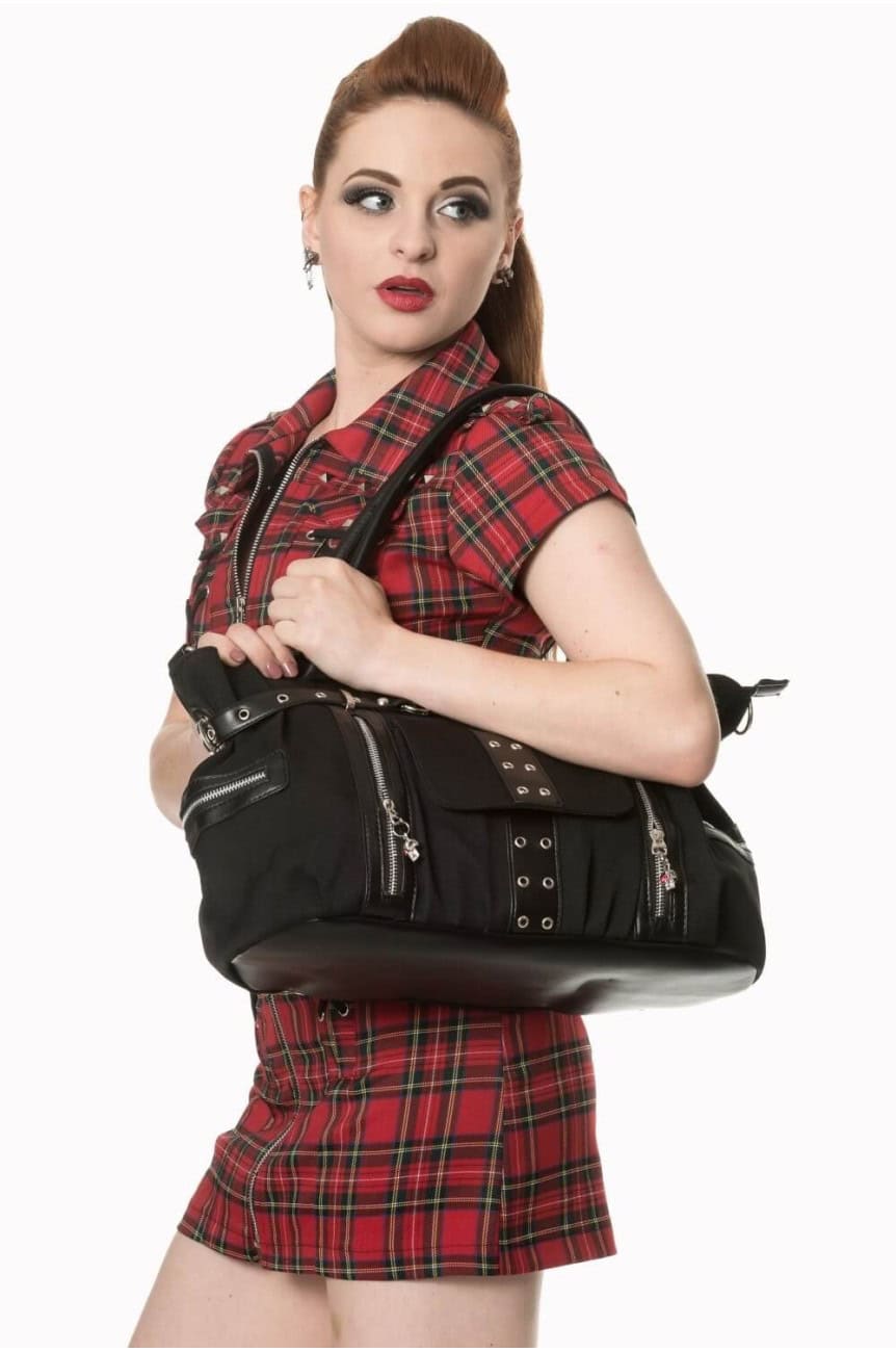 Robe rock écossais rouge