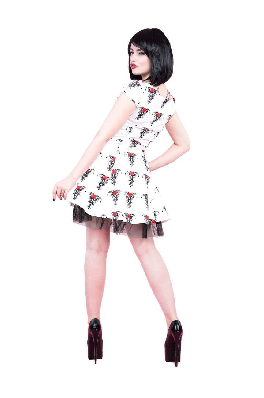 Robe rock'n roll courte blanche