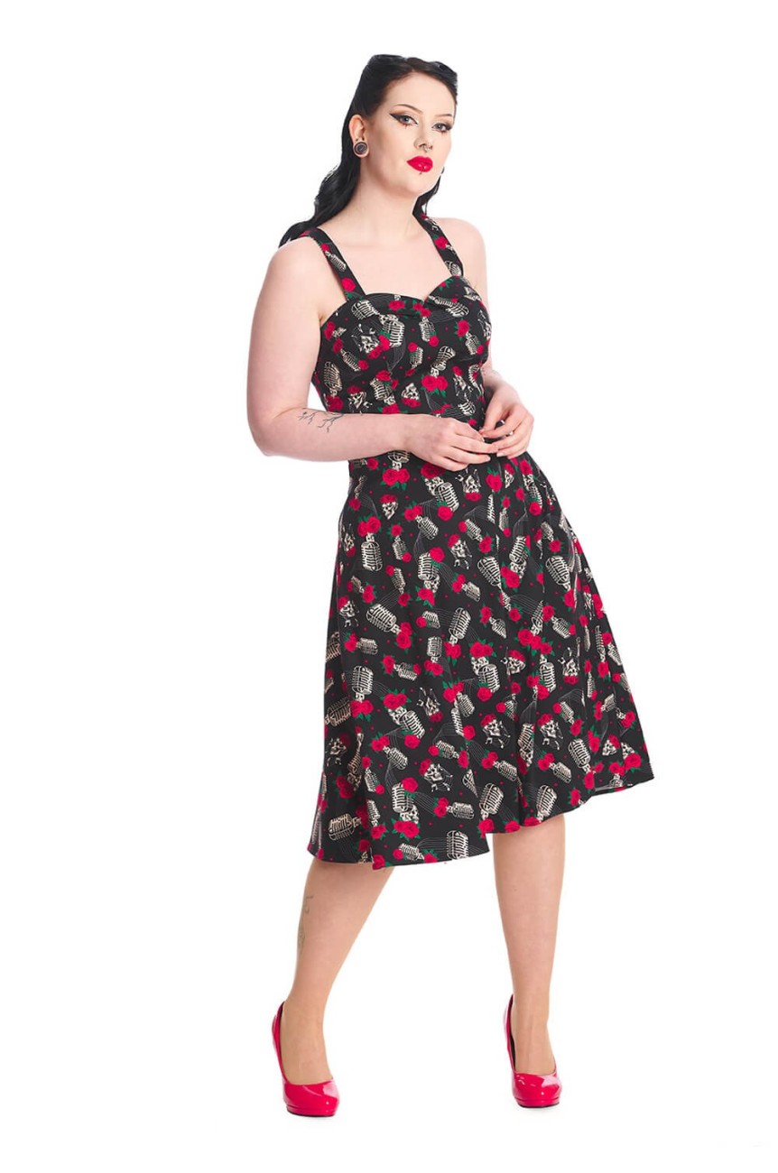 Robe rock'n roll a bretelles