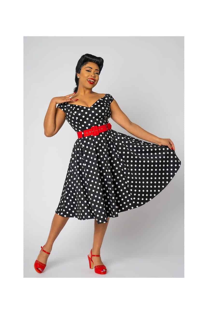 Robe a pois année 50