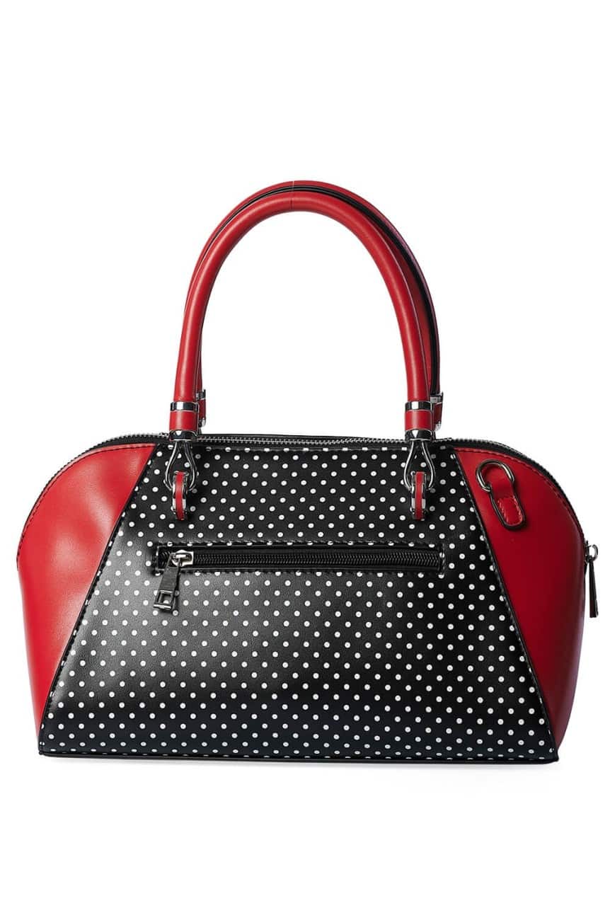 Sac vintage cerise et pois